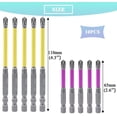 10Pcs Magnetic Phillips Slotted Screwdriver Bit for Electricians, 1/4 ...
