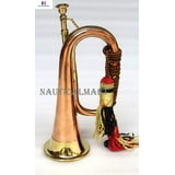 Nautical-Mart Brass And Copper Blowing Bugle Horn 10.6" Inch Signal ...
