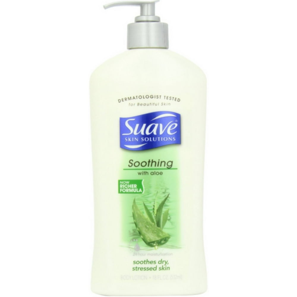 Suave Hand and Body Lotion with Soothing with Aloe 18 oz (Pack of 4 ...