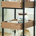 Free Shipping! Better Homes & Gardens 3-Tier Jace Wood Steel Rolling ...
