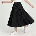 AHTJRT Girls A-Line Maxi Skirt Cute Elegant Bow Knot Elastic High Waist ...