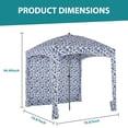 Gianna 7.1' x 7.1' Beach Canopy Tent with Side Wall, Easy Setup Sun ...