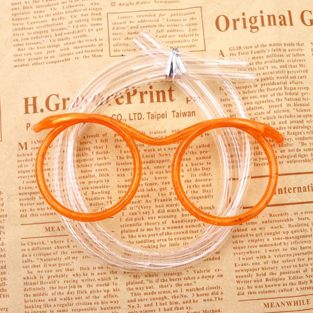 Glasses Straw Round Frame Straw Styling Straw One Time Fun Children's ...