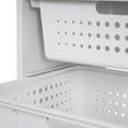 Your Zone Kids Sliding Bin Organizer with 4 Storage Bins, White, Age 3 ...