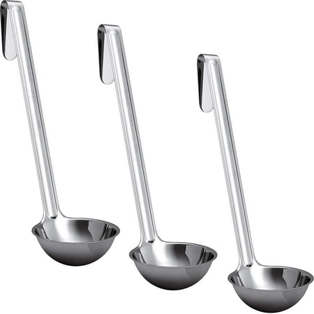 Super Sturdy, Ergonomic 8 Oz. Soup Ladle 1 Pk. Stainless Steel Ladles ...