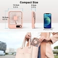 Desktop Small Fan with Smart Digital Display Foldable Handheld Personal ...