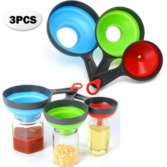 Small Silicone Funnel | Food Grade Flexible Wide Mouth Silicone Kitchen ...