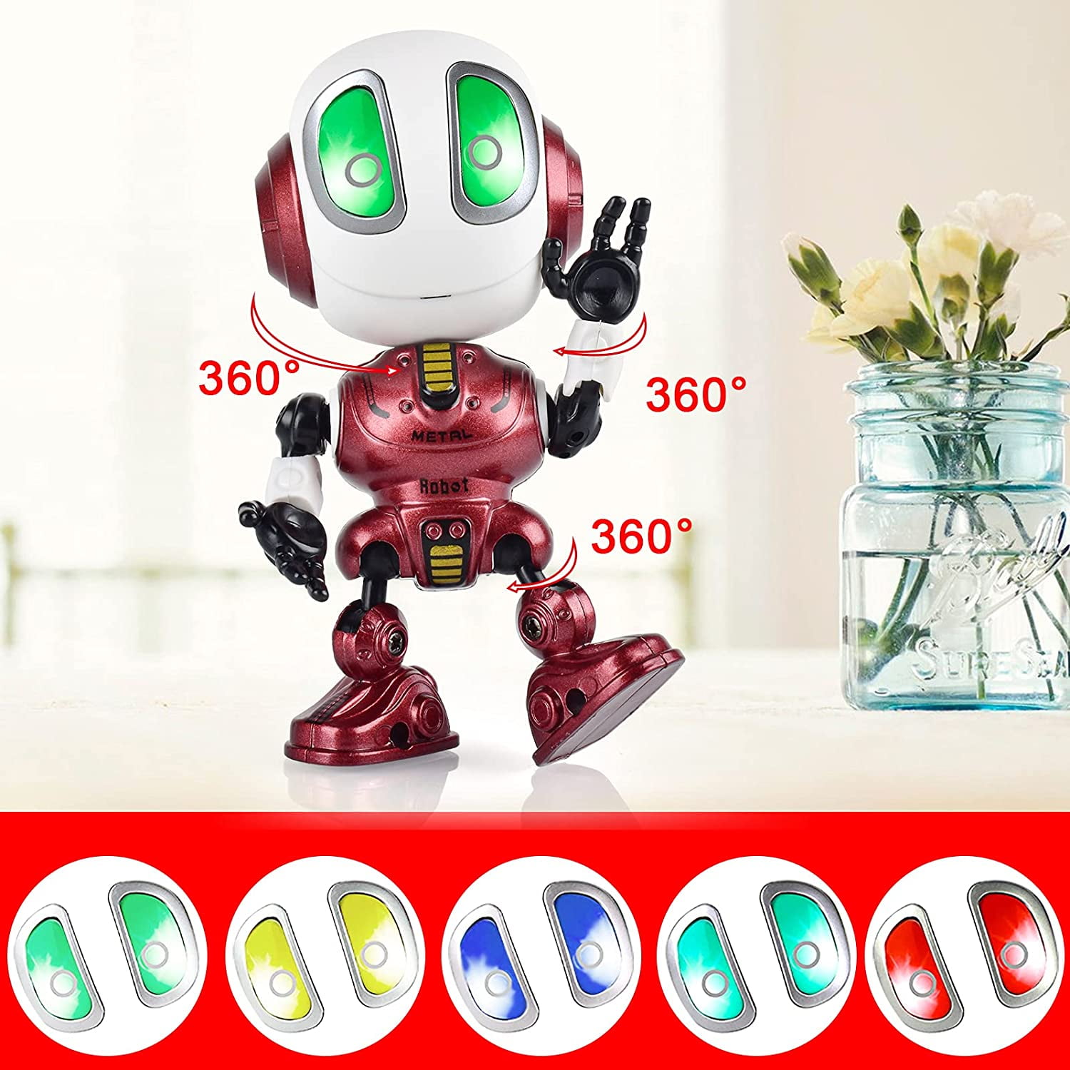 Buy MAINYU Talking Robots Toys for Kids,Metal Robot Kit with Sound ...