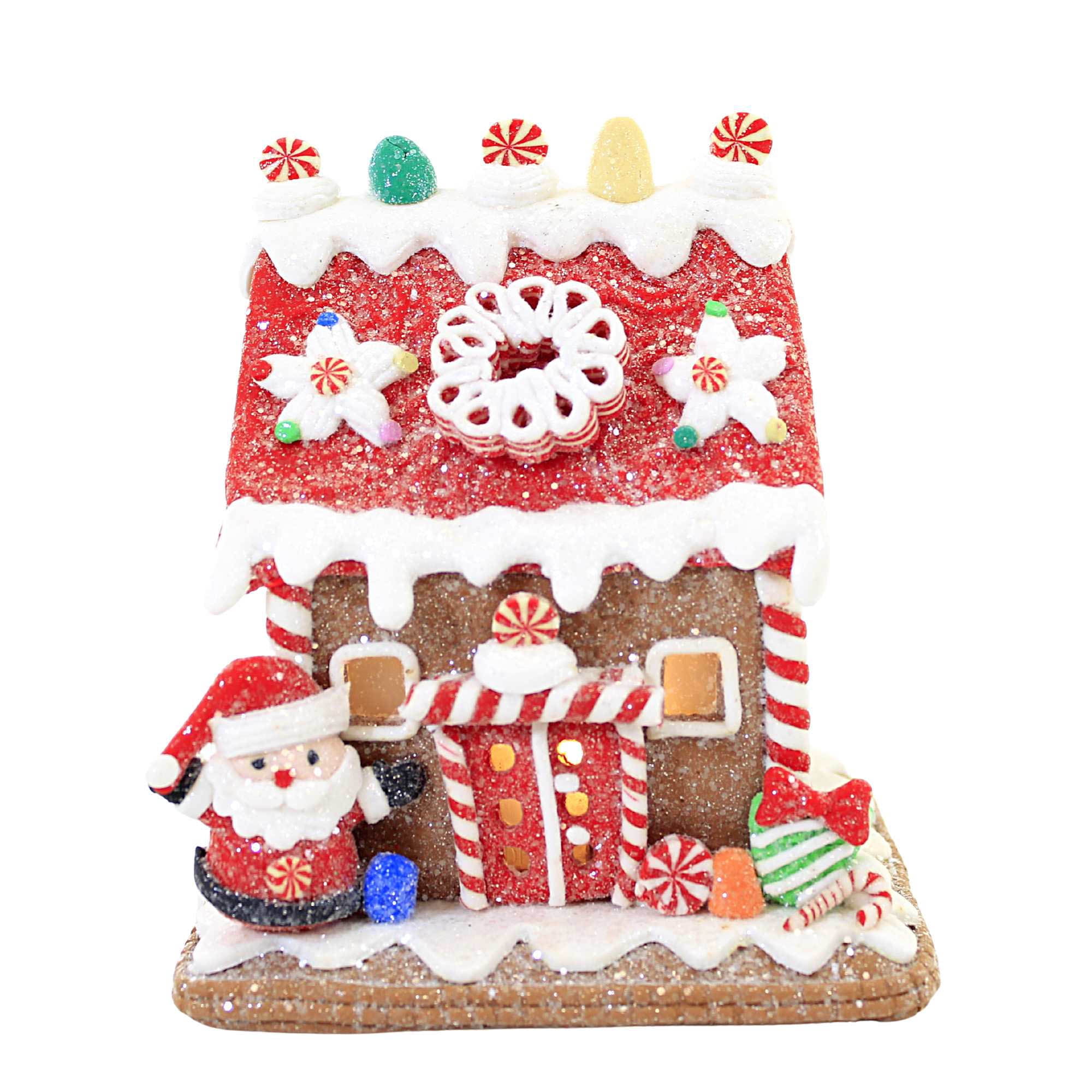 Christmas Gingerbread LED Candy House Gumdrops Iced Peppermint Gbj0004 ...