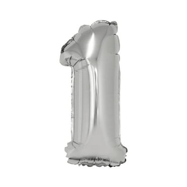 Efavormart 16" Shiny Metallic Silver Mylar Foil Alphabet Letter and ...