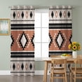 Abstract Stripes Sheer Curtains 90 Inch Long 2 Panels, Black Orange ...