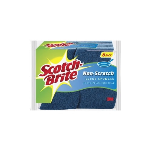 Scotch-Brite Non-Scratch Scrub Sponges 0.8" Height x 4.3" Width x 2.8 ...