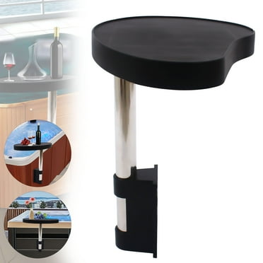 Adjustable Hot Tub Side Table with Nonslip Cup Holders, Serving Tray ...