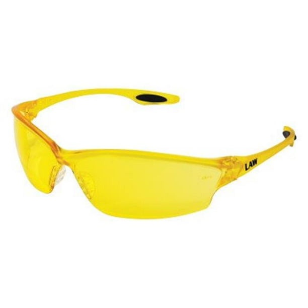 MCR Safety Law 2 Temple Inserts, Amber Lens, Polycarbonate, Duramass ...