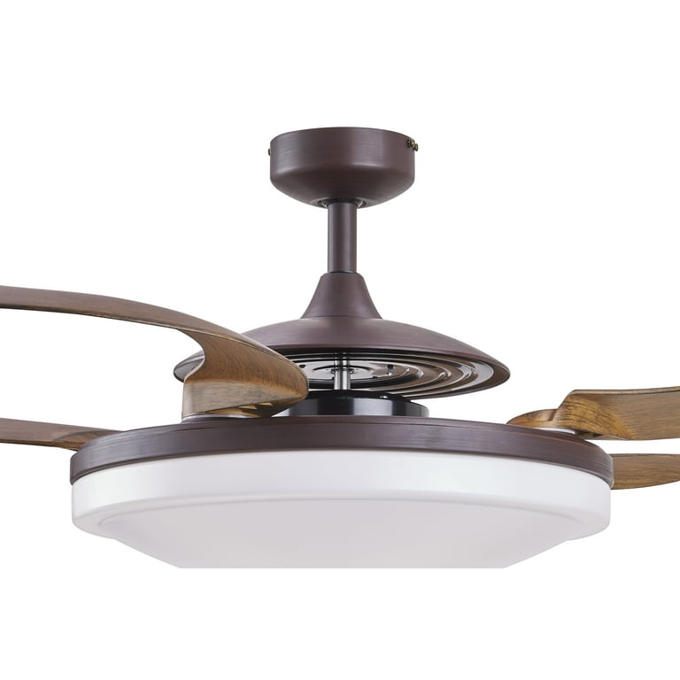 Fanaway Evo2 Endure Brushed Chrome Ceiling Fan With Retractable Blades ...