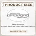 5M 304 Stainless Steel Cable Chains Soldered Flat Oval with Card Paper ...