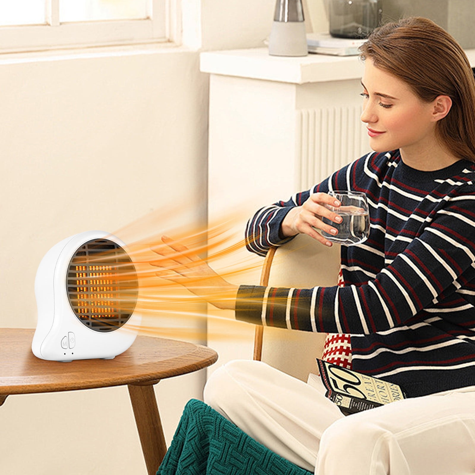 Small Space Heater Portable Heater With Negative Purifier Mini Ceramic ...