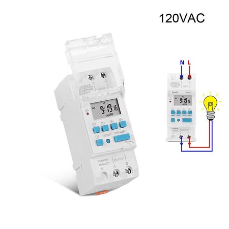 Digital Din Rail Programmable Weekly Timer 120v/220v/24v/12v/5v Switch ...