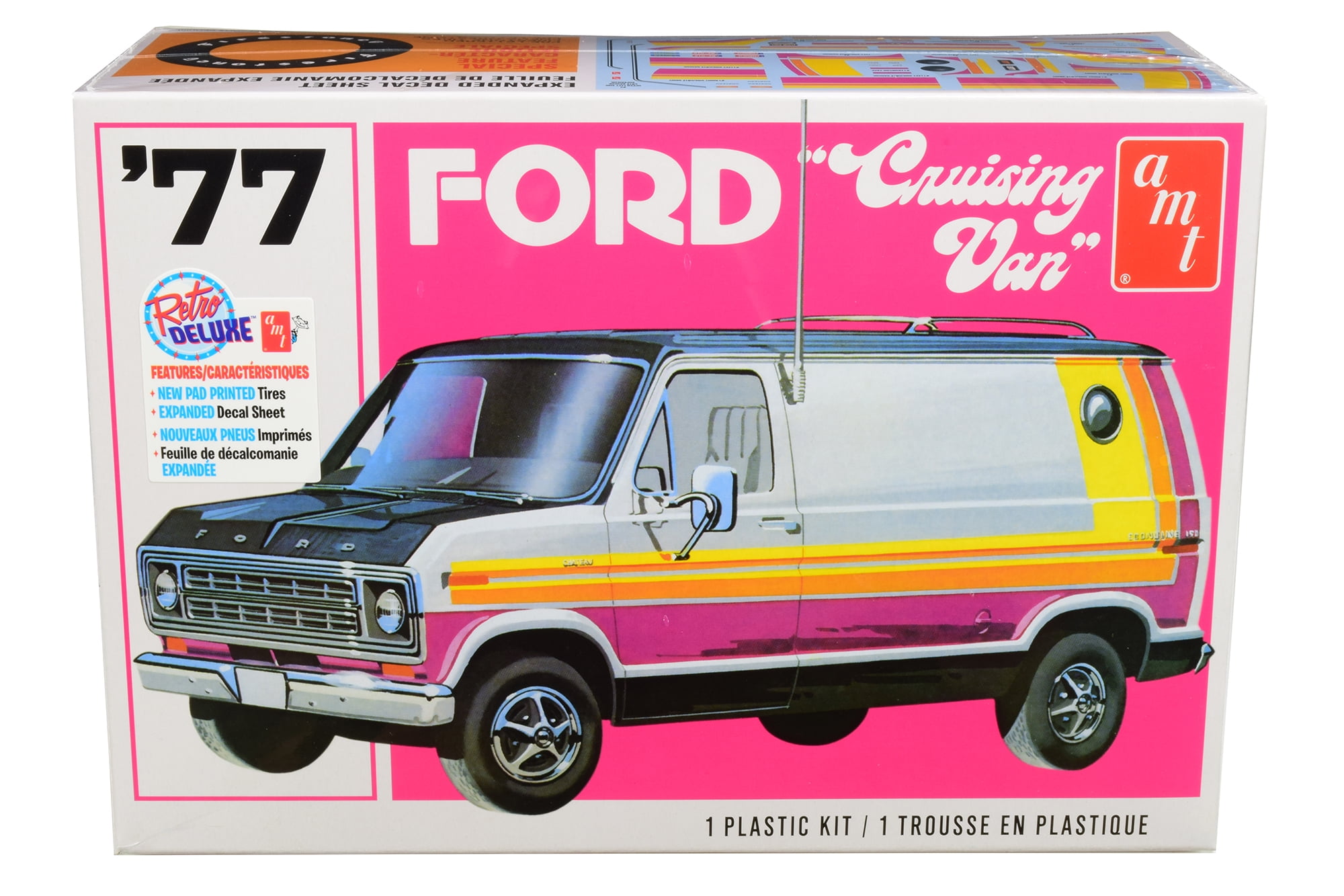 AMT AMT1108M Skill 2 Model Kit 1977 Ford Cruising Van 1 by 25 Scale ...