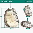 Dextrus Egg Lounge Chair Egg Chair With Stand Cushioned Wicker Pe