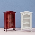Lomubue 112 3 Layers Solid Legs Mini Bookcase With Glass Door Miniature Doll House Cabinet