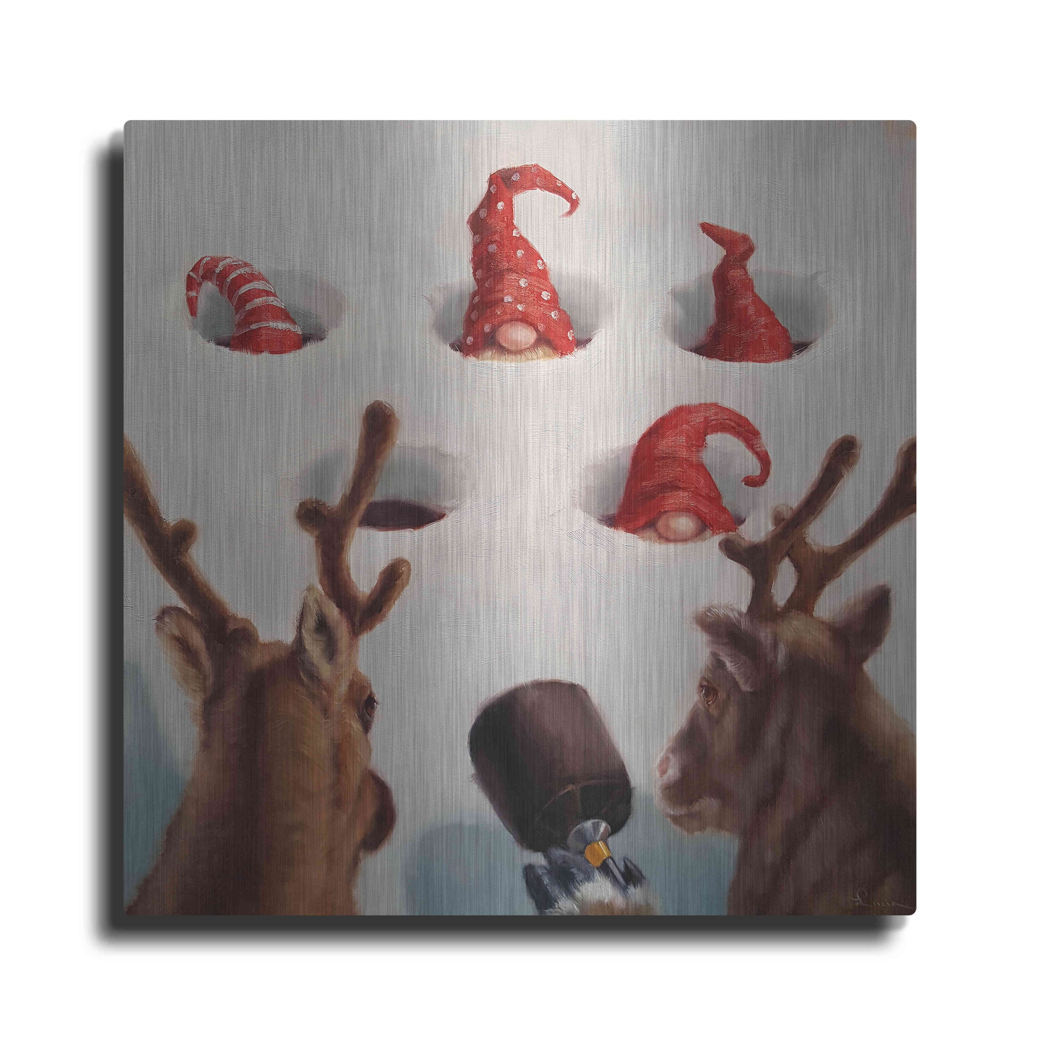 Luxe Metal Art 'Whack-An-Elf' by Lucia Heffernan, Metal Wall Art, 12 ...