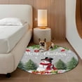 3.3ft Round Rug Grey Christmas Area Rugs for Living Room Bedroom ...