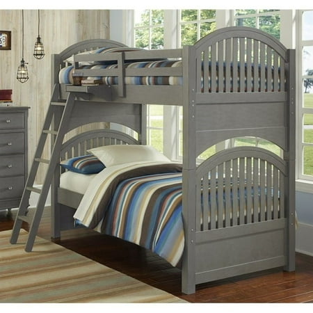 NE Kids Lake House Adrian Twin over Twin Bunk Bed in Stone | Walmart Canada