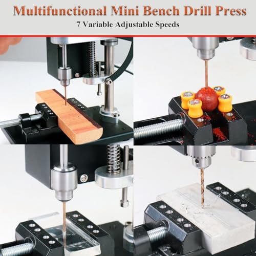 New Mini Desktop Bench Drill Micro DC Seven-level Speed Adjustable Home ...