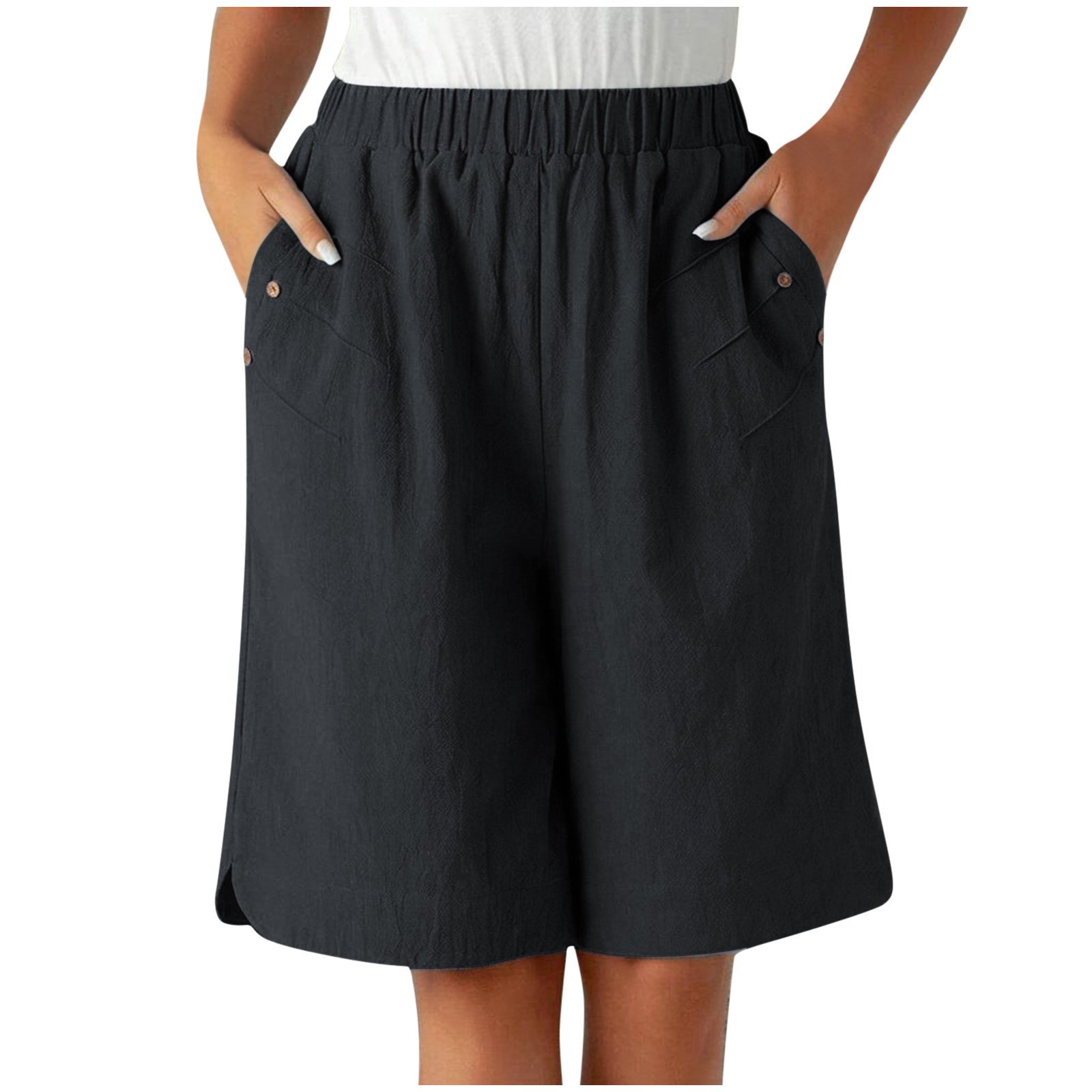 Click here for Maplenight Bermuda Shorts For Women Wide Leg Linen... prices