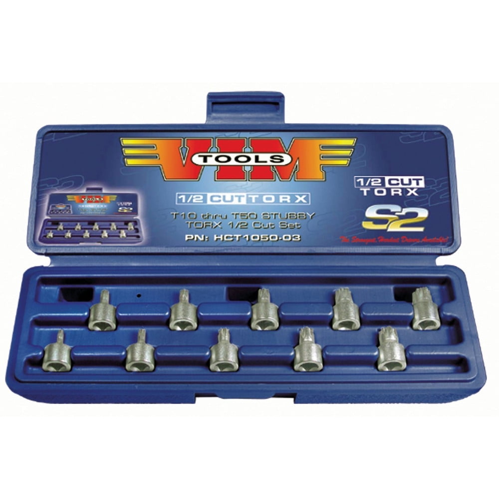 VIM Tool HCT1050-03 10-Piece Stubby Half/Cut Torx Driver Set - Walmart.com
