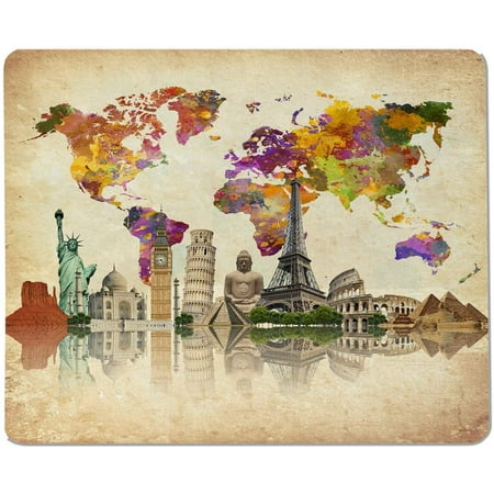 Yeuss Maps Office Desktop Decorative Mouse Pad Vintage Map of The Old ...