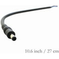 OPAL- Sim Nat 18 Gauge 12V Male Power Pigtail Cable 10.5 Inch For Cctv ...
