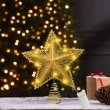 Christmas Star Tree Topper Lights, 9 Inch Christmas Glitter Tree Topper ...