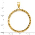 14k Polished Box with 32.0mm Prong Coin Bezel Pendant - Walmart.com