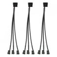 Gueiykk 3pcs 3‑Port Cooler Cooling Fan Splitter Power Adapter Cable 4p ...