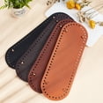 4Pcs 4 Colors PU Leather Oval Long Bag Bottom for Knitting Bag Women ...