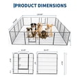 Dog Playpen Outdoor,Heavy Duty Metal Dog Fence with Gate,Portable Dog ...
