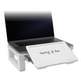 Quartet Adjustable Height Desktop Glass Monitor Riser with Dry-Erase ...