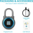 GRNSHTS Fingerprint Electronic Programmable Padlock, Waterproof ...