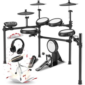 Pyle PTEDRL12 - Electronic Drum Kit - Compact Drumming Machine, Quick ...