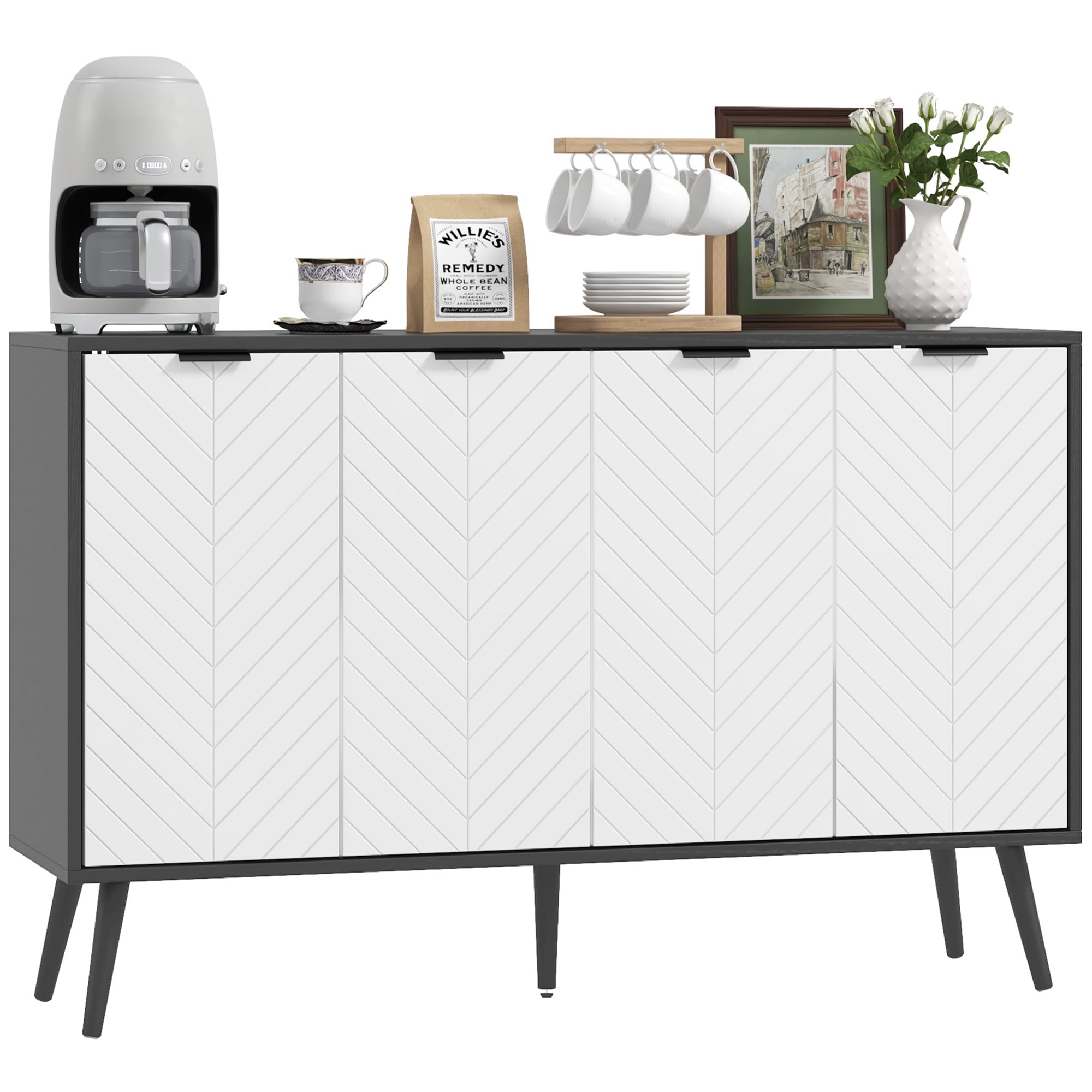 Click here for Homcom 47 Sideboard  Buffet Cabinet With Adjustabl... prices