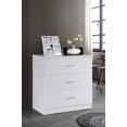 Cookcok Compact 3 Drawer Dresser Wood Chest Cabinet For Small Spaces