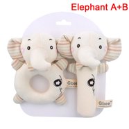 Ingenuity Premium Soft Plush Ring Rattle - Van the Elephant, Ages ...