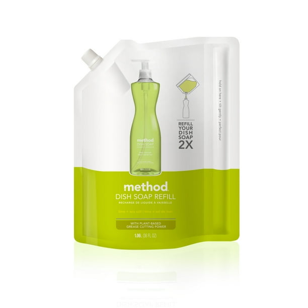 Method Gel Dish Soap Refill, Lime + Sea Salt, 36 Ounces - Walmart.com