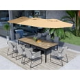 Bigroof 15ft x 9ft Patio Double-Sided Umbrella with Base & Crank, Extra ...