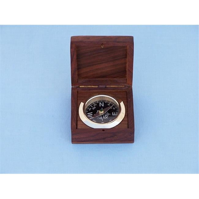 Handcrafted Model Ships CO-0609 Solid Brass Black Desk Compass With ...