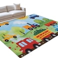 Cartoon Transportation 4'x6' Rug for Dining Table for 4 People Under ...