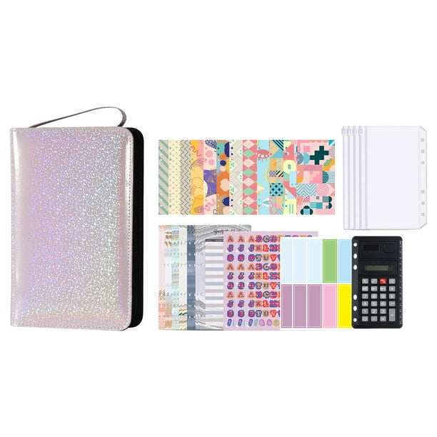 A6 Binder PU Leather Binder Budget Planner Cash Envelope Binder with ...