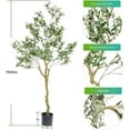 Tall Faux Olive Tree,7ft(84in) Potted Silk Artificial Olive Tree, Olive ...